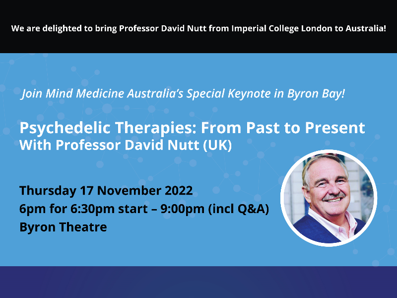 Prof. David Nutt (UK) Live in Australia
