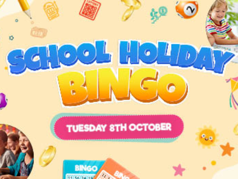 School Holiday Bingo - 8th October